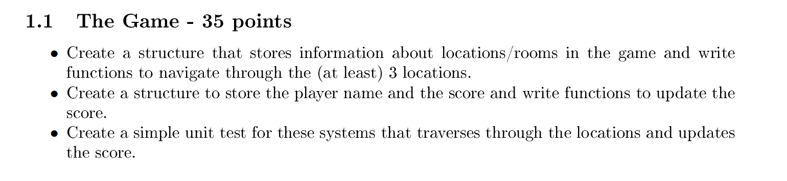This project is to write a text based adventure | Chegg.com