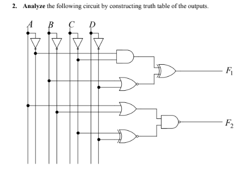 Solved 2. Analyze the following circuit by constructing | Chegg.com