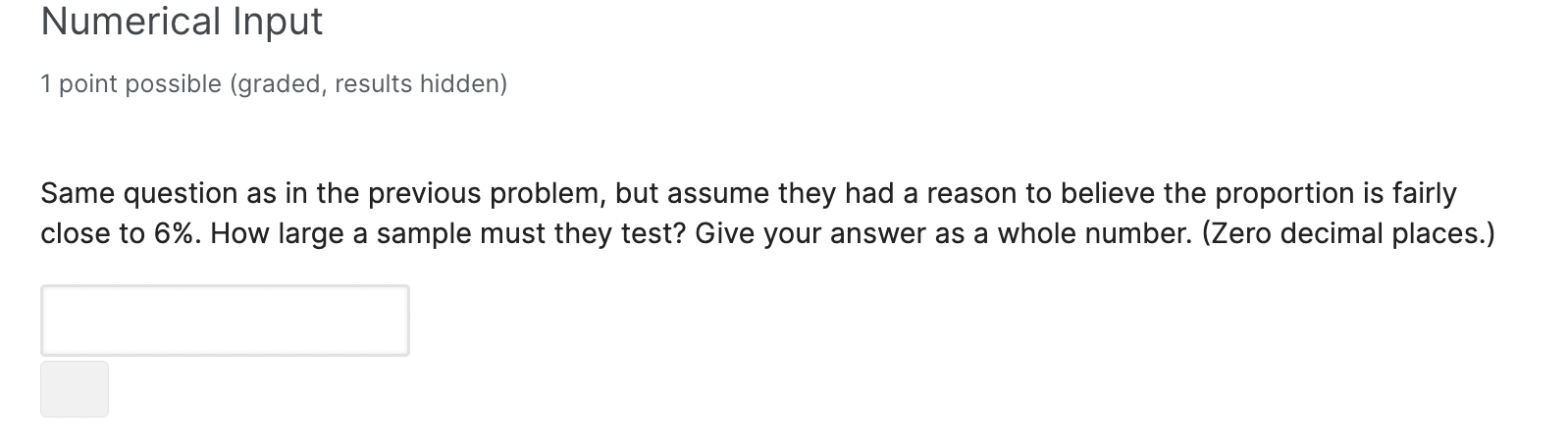 Solved Numerical Input 1 point possible (graded, results | Chegg.com