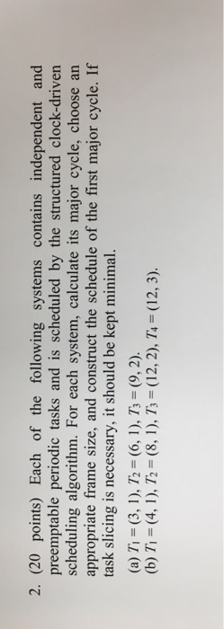 Solved 2. (20 points) Each of the following systems contains | Chegg.com