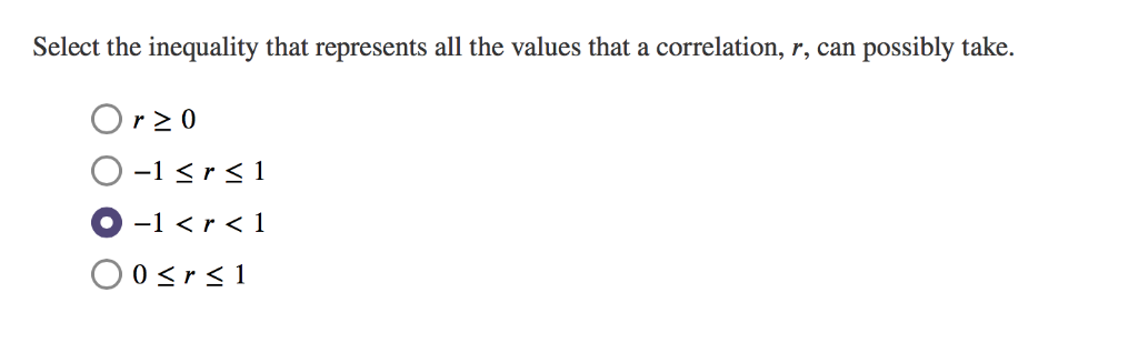 Solved Select the inequality that represents all the values | Chegg.com