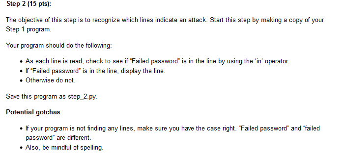 Solved Im working on my python assignment on step 3 and I | Chegg.com
