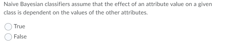 Solved Naive Bayesian classifiers assume that the effect of | Chegg.com