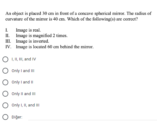 Solved An object is placed 30 cm in front of a concave | Chegg.com
