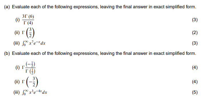 Solved (a) Evaluate each of the following expressions, | Chegg.com