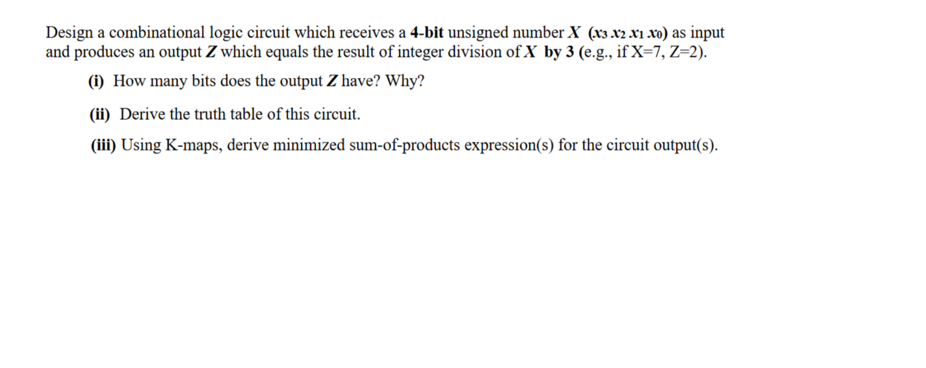 Solved Design a combinational logic circuit which receives a | Chegg.com