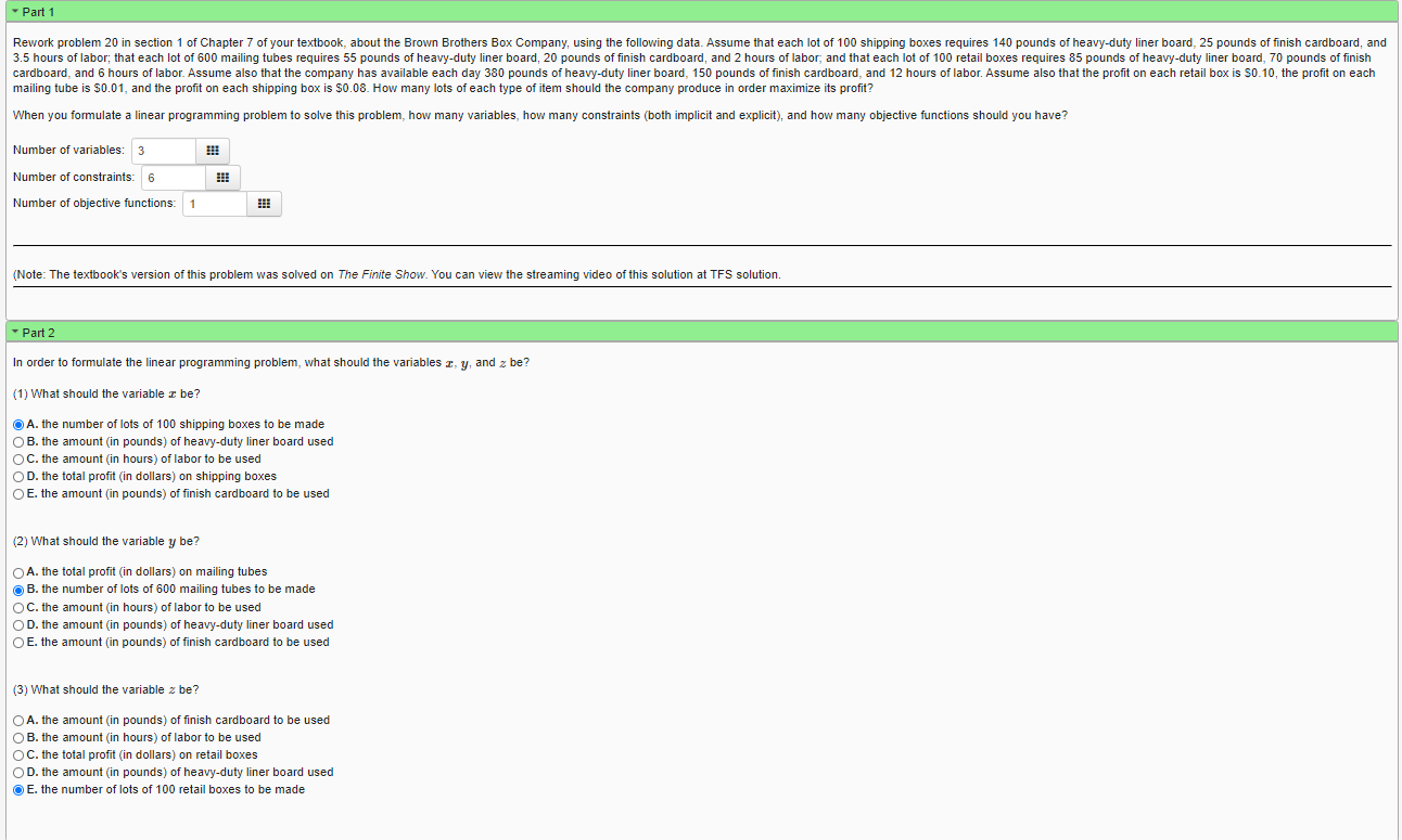 Solved - Part 1 Rework problem 20 in section 1 of Chapter 7 | Chegg.com