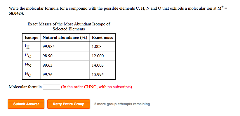 Solved Write the molecular formula for a compound with the | Chegg.com