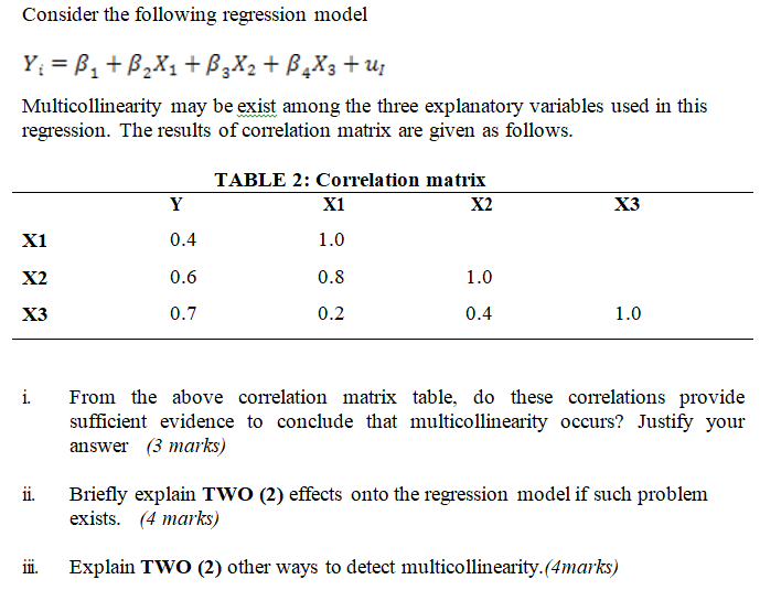 Solved Consider the following regression model Y; = B, + | Chegg.com