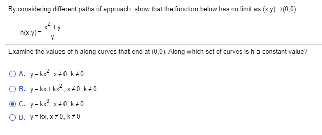 Solved By considering different paths of approach, show that | Chegg.com