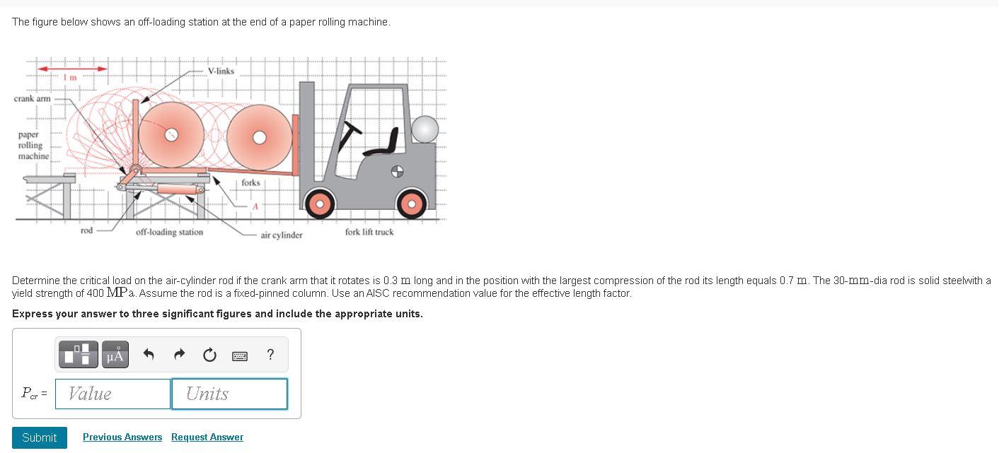 Solved The figure below shows an off-loading station at the | Chegg.com