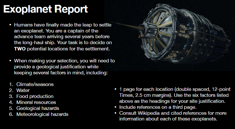 Exoplanet Report - Humans have finally made the leap | Chegg.com