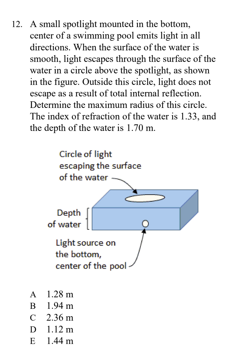 Solved 12. A small spotlight mounted in the bottom, center | Chegg.com