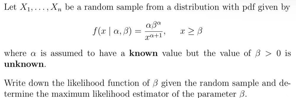 Solved Let X1,…,Xn be a random sample from a distribution | Chegg.com