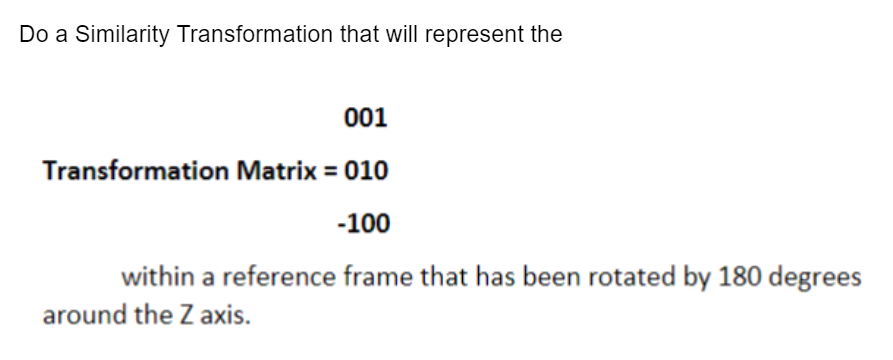 Solved Do a Similarity Transformation that will represent | Chegg.com