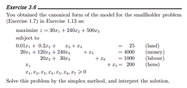 Solved You obtained the canonical form of the model for the | Chegg.com