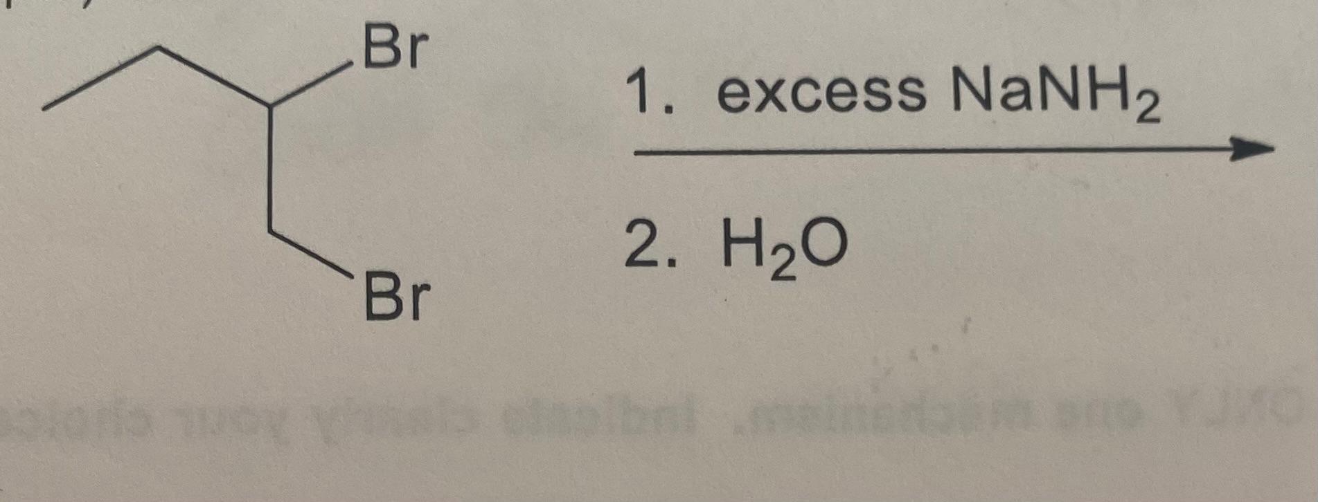 Solved Br 1. excess NaNH2 2. H2O Br | Chegg.com