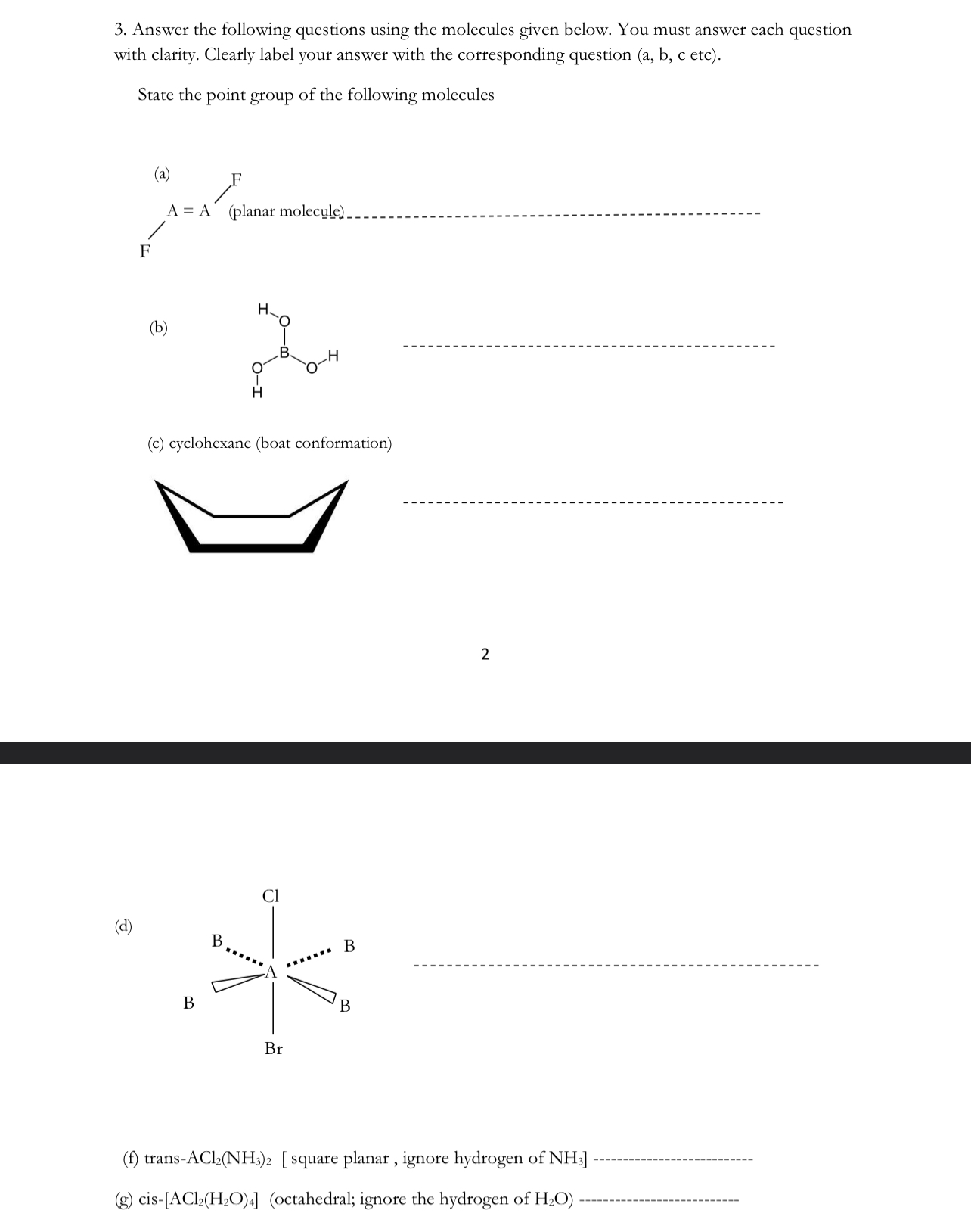 Solved Answer the following questions using the molecules | Chegg.com