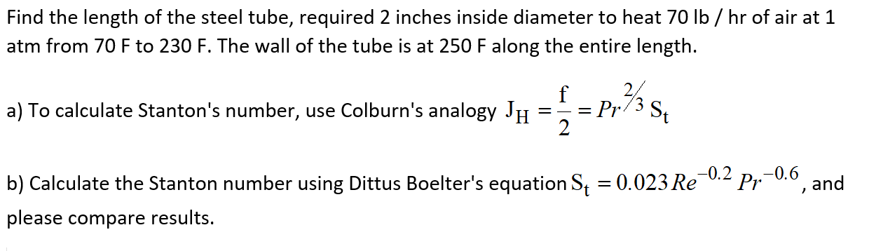 Solved Find the length of the steel tube, required 2 inches | Chegg.com