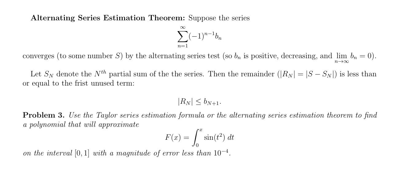 Solved Use the Taylor series estimation formula or the | Chegg.com