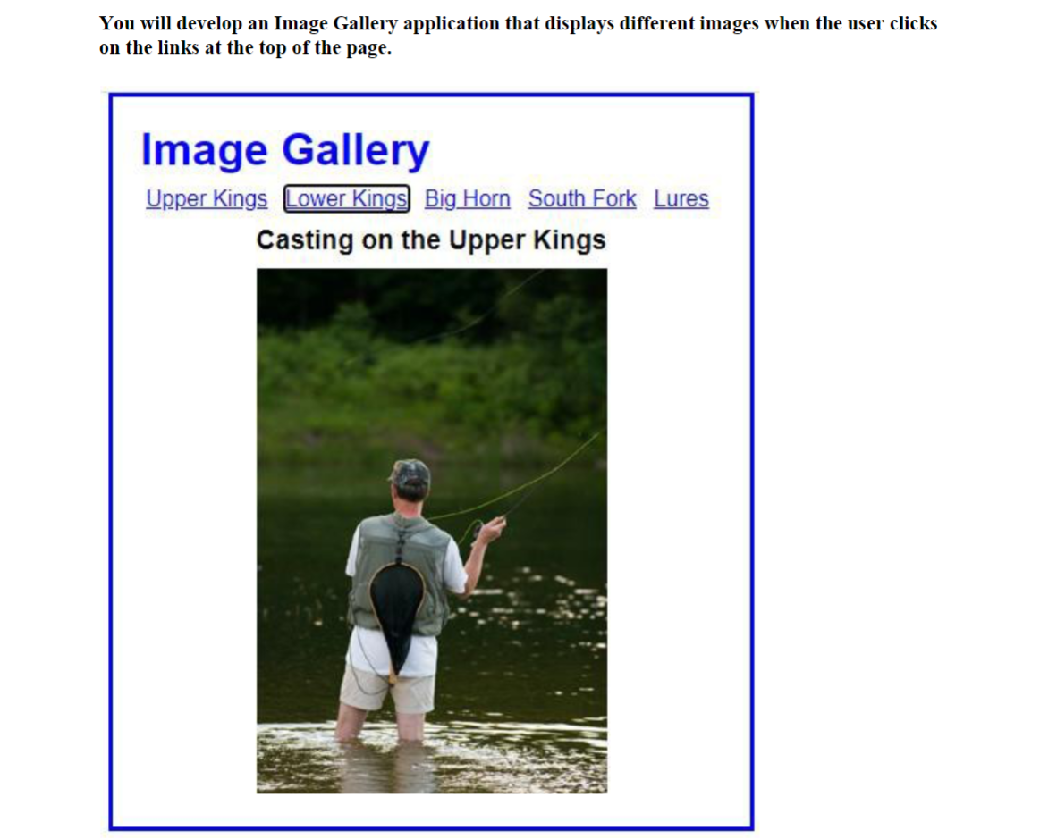 Solved You will develop an Image Gallery application that | Chegg.com