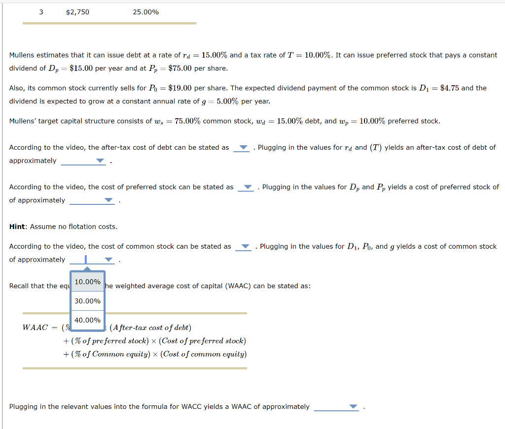 Solved Suppose Mullens Corporation is considering three | Chegg.com