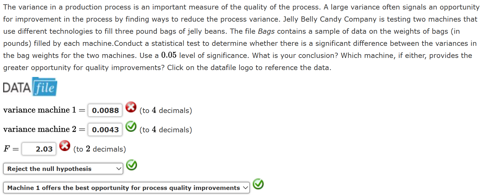 Solved The Variance In A Production Process Is An Important 2443