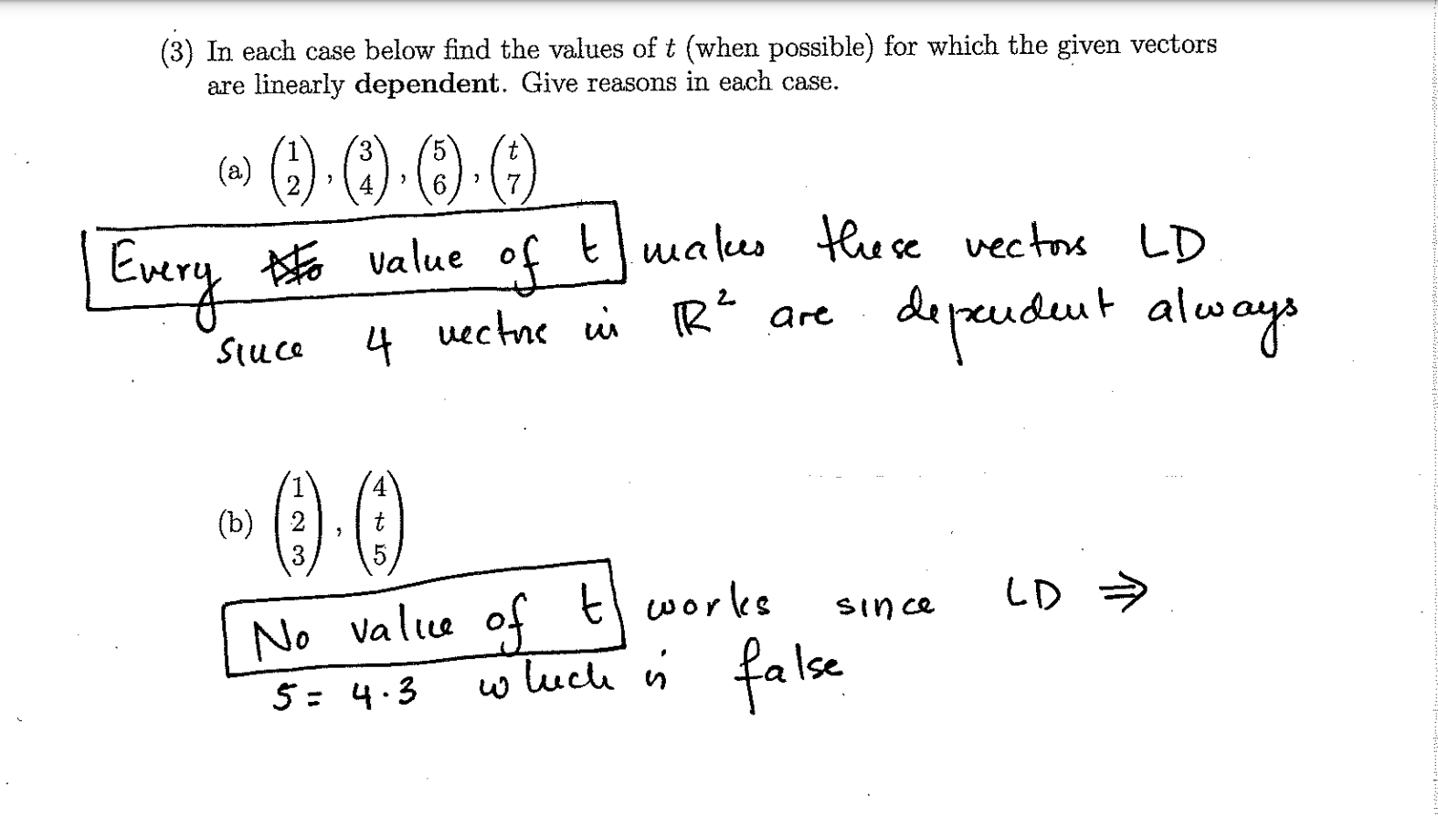 Solved How do you row reduce 3b? Correct row reduction | Chegg.com