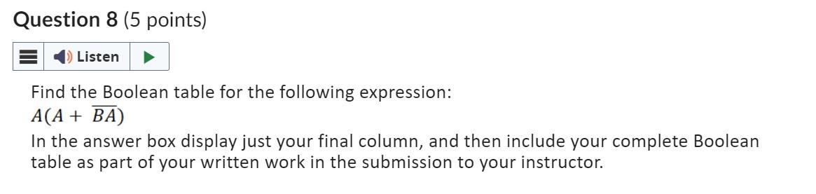 Solved Find the Boolean table for the following expression: | Chegg.com