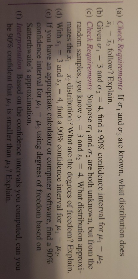 Solved Basic Computation: Confidence Interval for My – M2 | Chegg.com