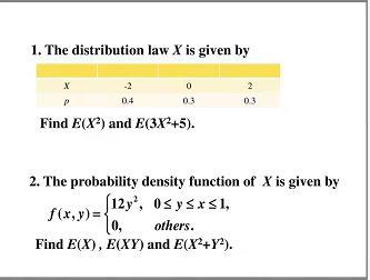 Solved 1. The distribution law X is given by X P P 2 04 0 03 | Chegg.com