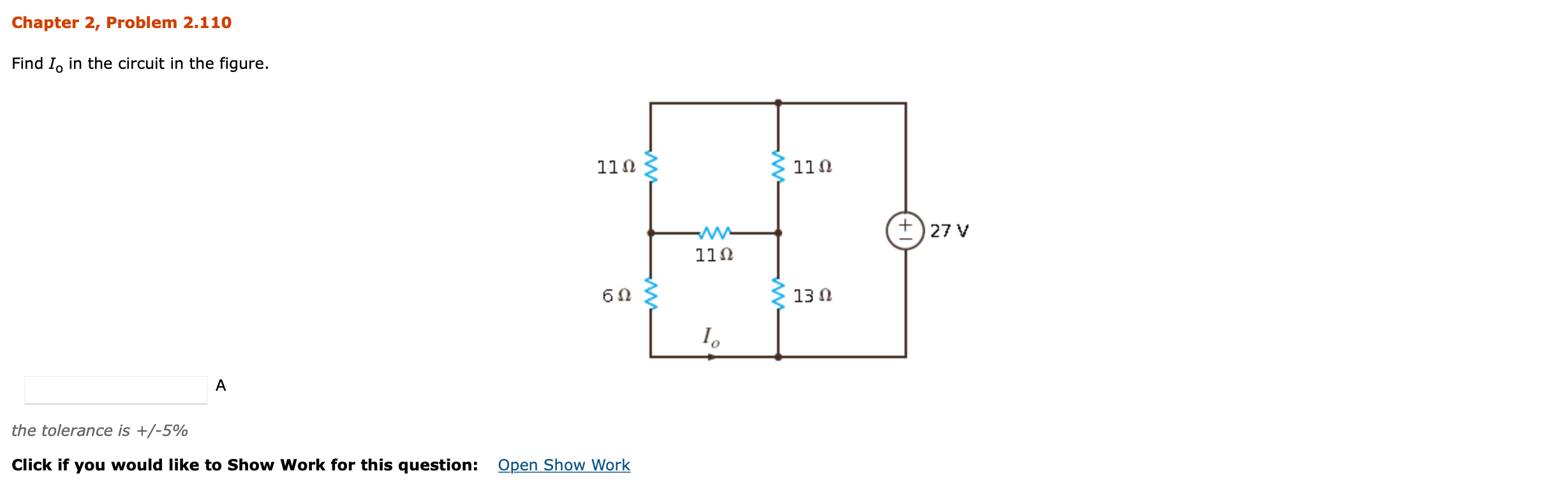 Solved Chapter 2, Problem 2.110 Find I, in the circuit in | Chegg.com
