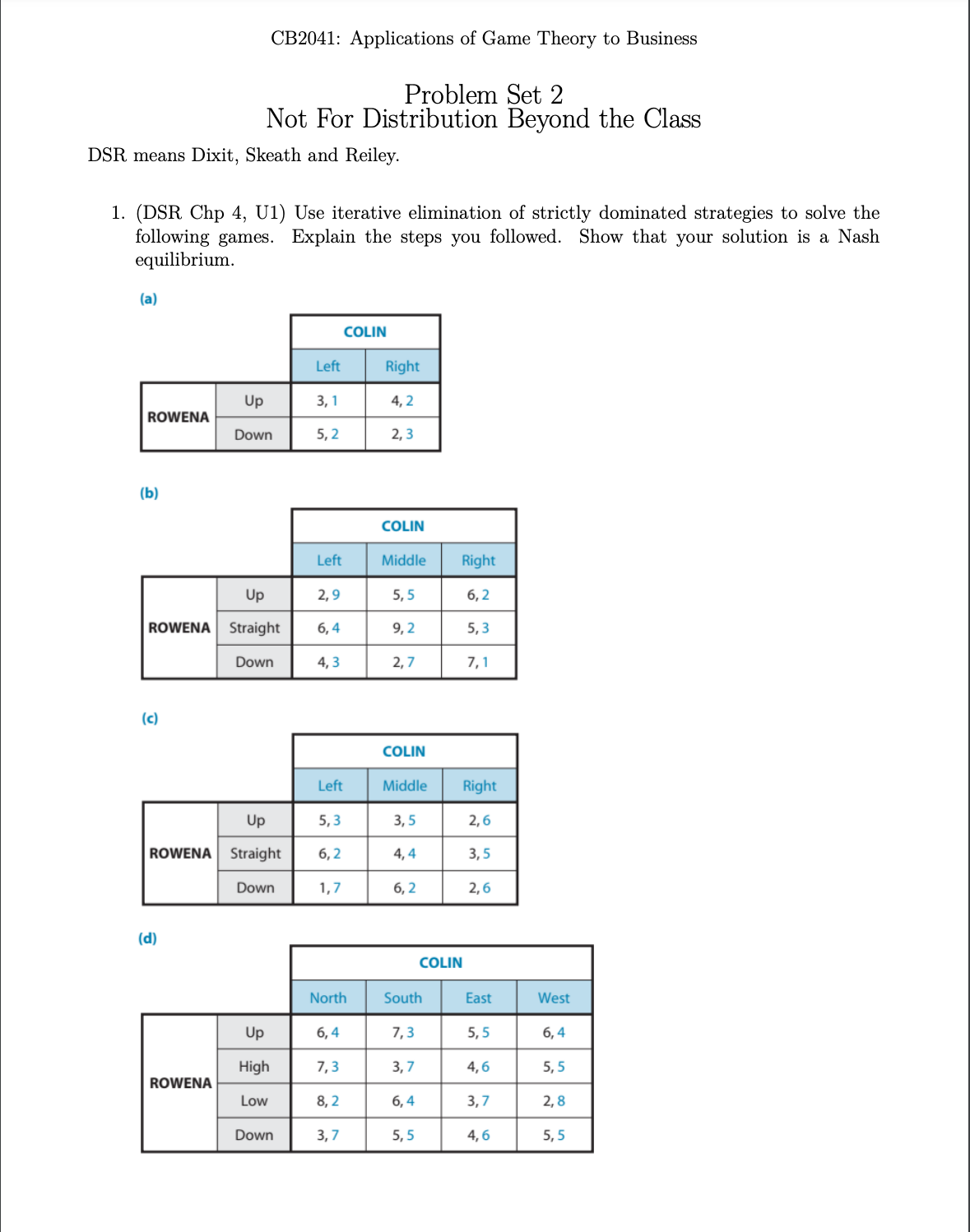 Solved (DSR Chp 4, ﻿U1) ﻿Use iterative elimination of | Chegg.com
