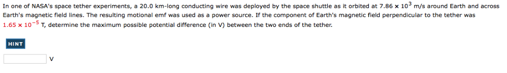 Solved In one of NASA's space tether experiments, a 20.0 | Chegg.com