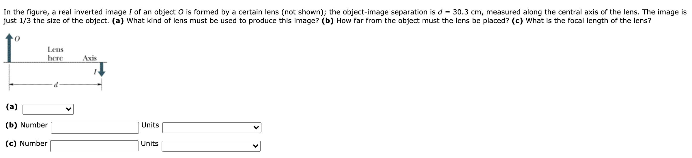 Solved In the figure, a real inverted image I of an object O | Chegg.com