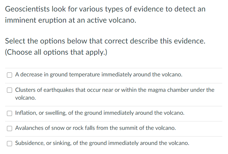 Solved Geoscientists look for various types of evidence to | Chegg.com