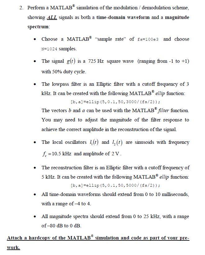 Solved Modulation and coherent demodulation scheme Tur- | Chegg.com
