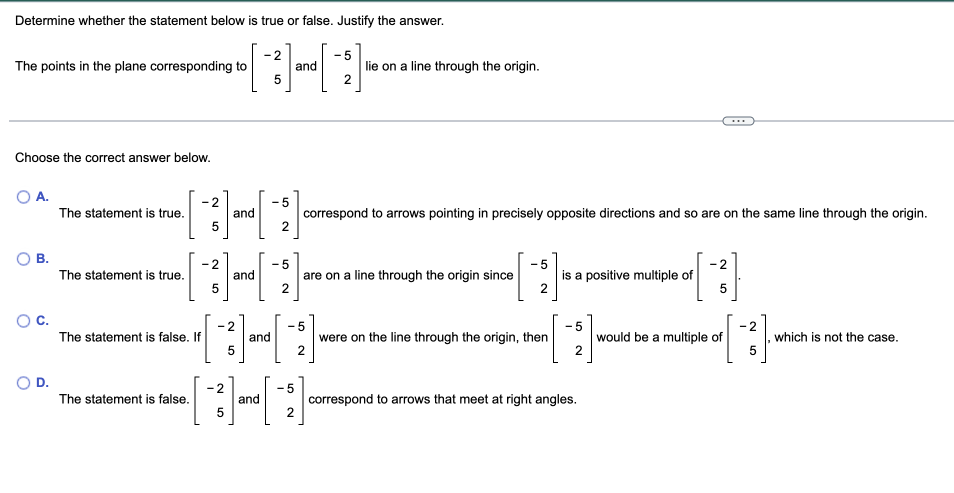 Solved Determine whether the statement below is true or | Chegg.com