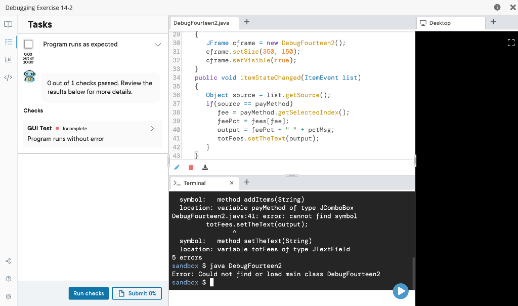 Debugging Exercise 14-2 Debugging Exercise | Chegg.com Debugging Exercise 14-2 Debugging Exercise | Chegg.com
