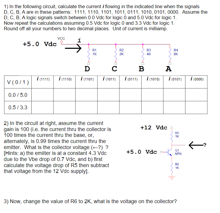 Solved 1) In the following circuit, calculate the current i | Chegg.com