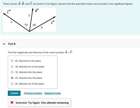 Solved Three vectors A, B and Care shown in the figure. | Chegg.com