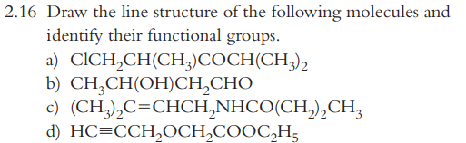Solved Draw the line structure of the following molecules | Chegg.com