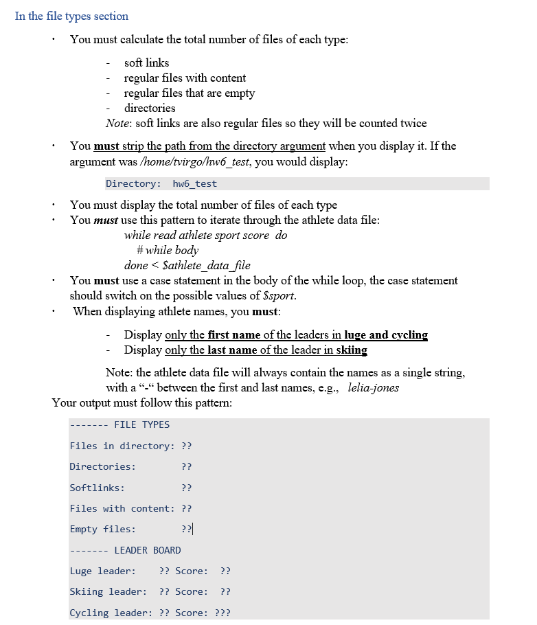 Solved the file types section - You must calculate the total | Chegg.com