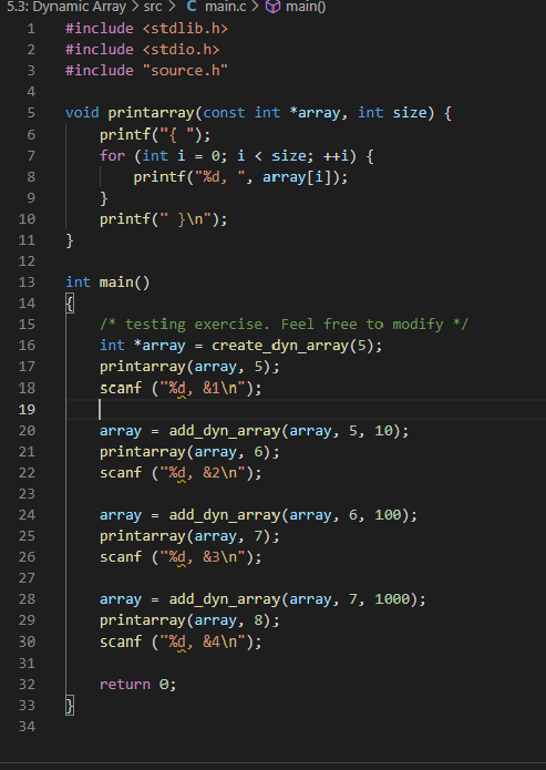 Solved Programming Task 5 3 Dynamic Array 30 Pts This Chegg