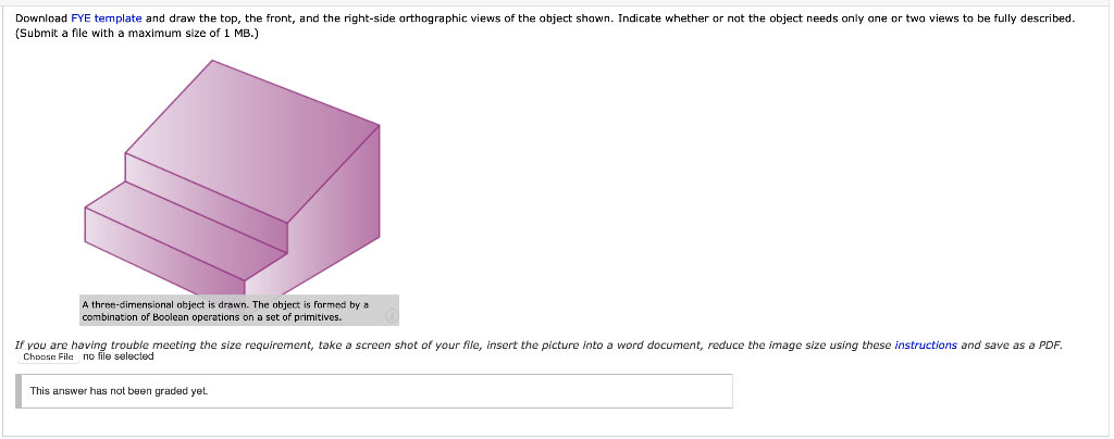 Solved Download FYE template and draw the top, the front, | Chegg.com