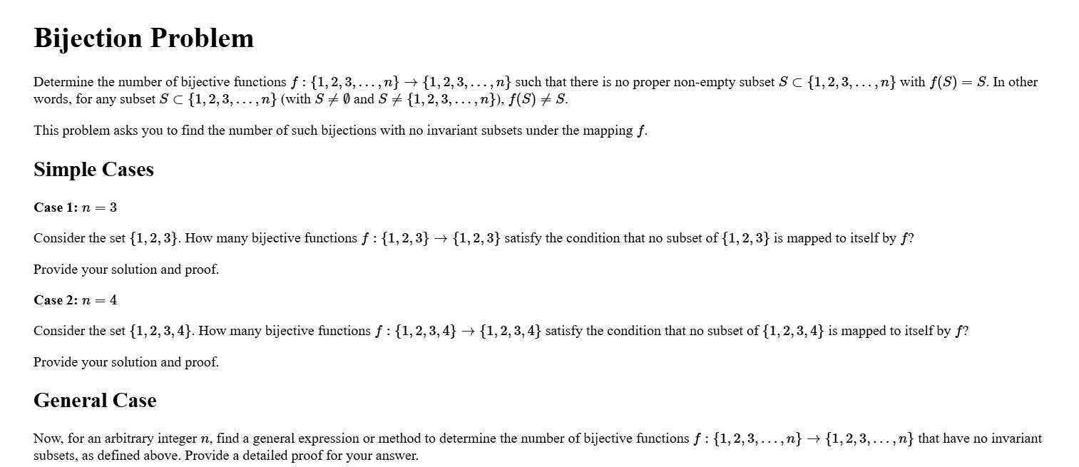 Bijection ProblemDetermine the number of ﻿bijective | Chegg.com