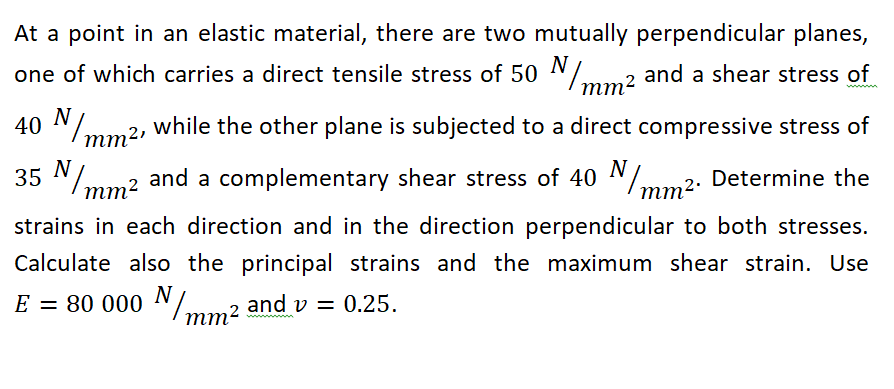 Solved At a point in an elastic material, there are two | Chegg.com