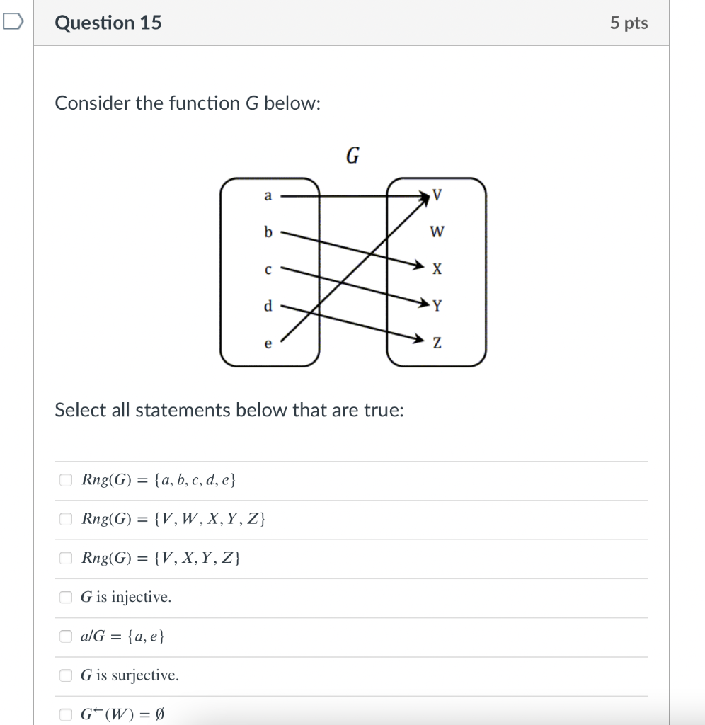 Solved > Question 14 5 pts Below is an arrow diagram | Chegg.com