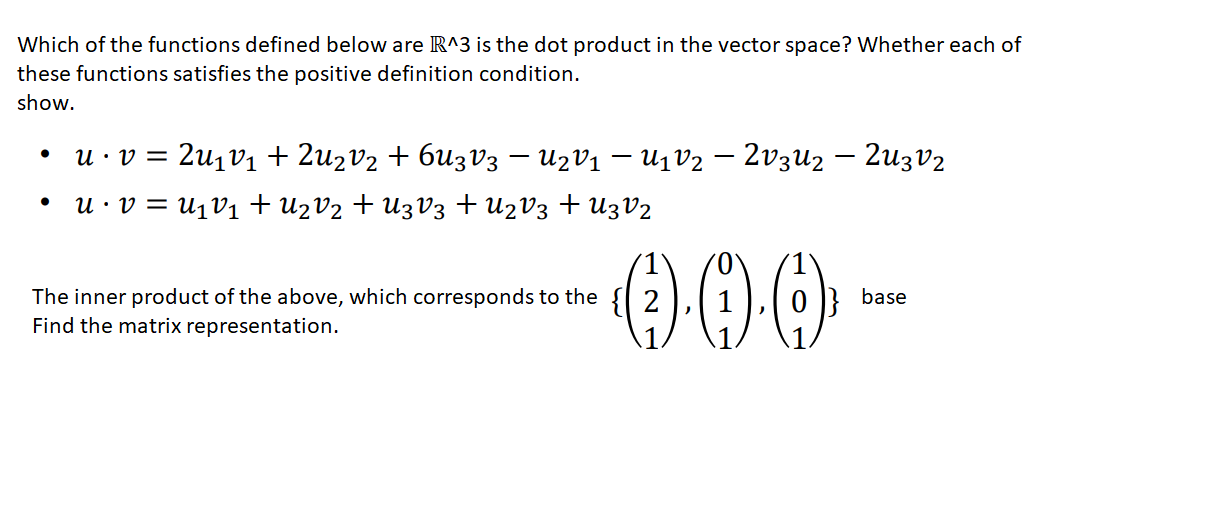 Solved Which of the functions defined below are R^3 is the | Chegg.com
