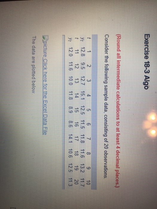Solved Exercise 18-3 Algo (Round all intermediate | Chegg.com